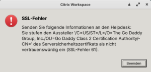 Linux: SSL Fehler 61 in der Citrix Workspace App beheben – blattertech ...