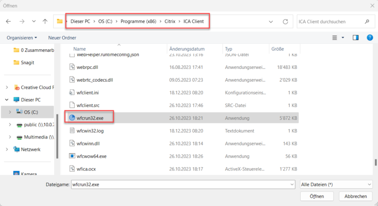 Citrix Receiver – ica Datei startet mit falschem Programm – blattertech ...